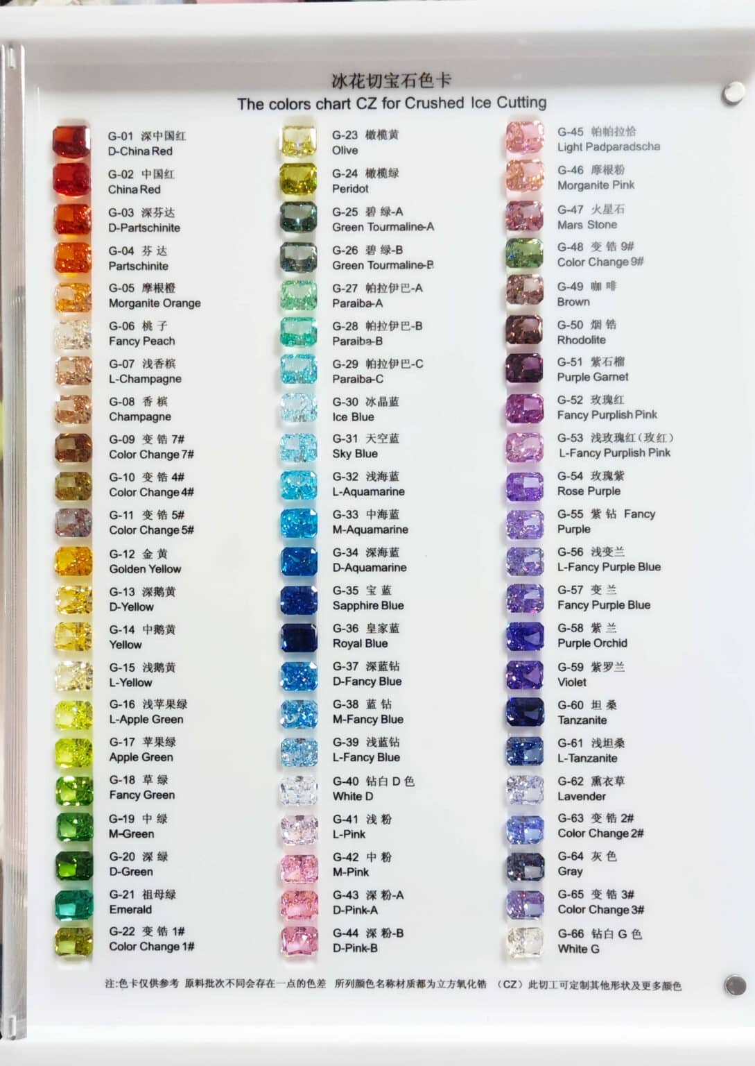 Shop Crushed Ice Cut Cubic Zirconia Color Chart Online